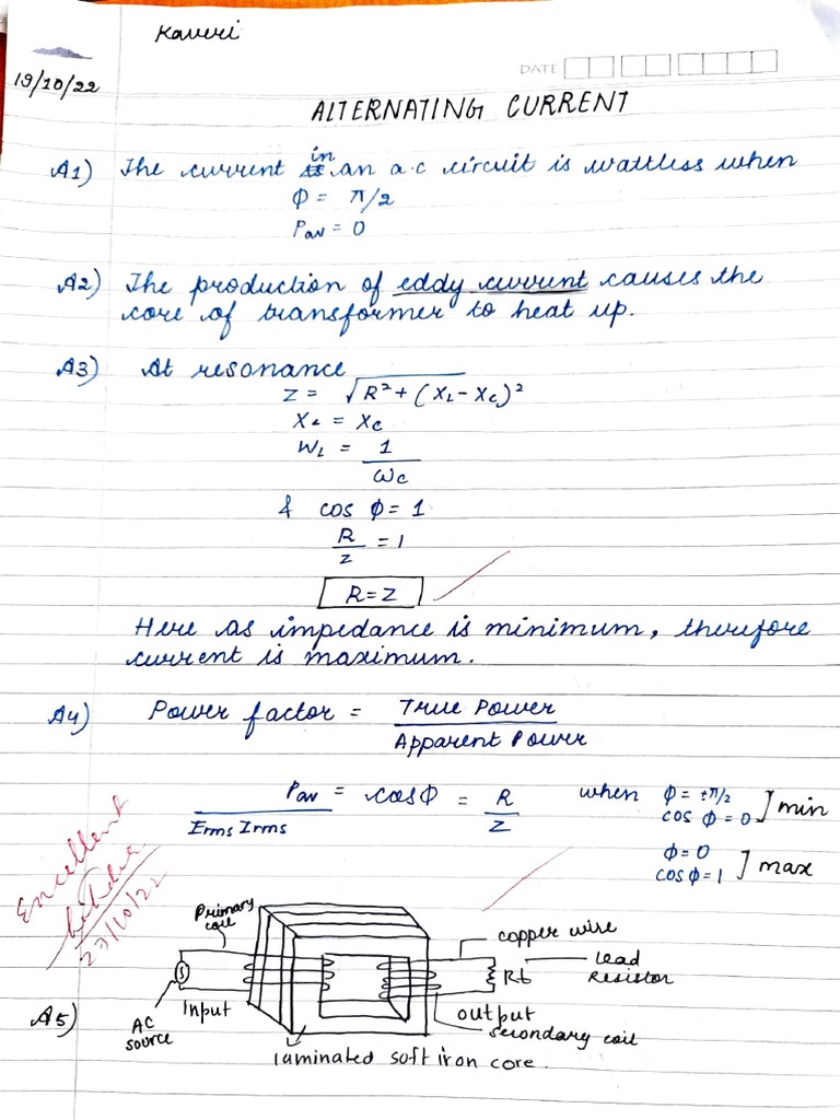 A.C. Test Answers | PDF
