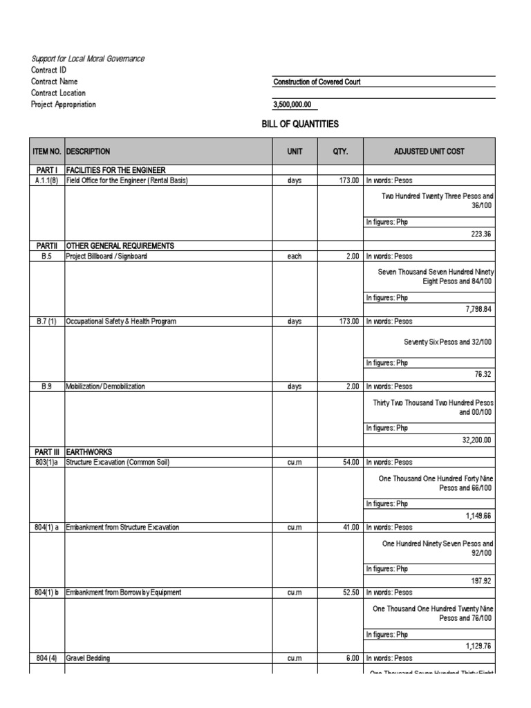 Const. of Covered Court | PDF | Sheet Metal | Concrete