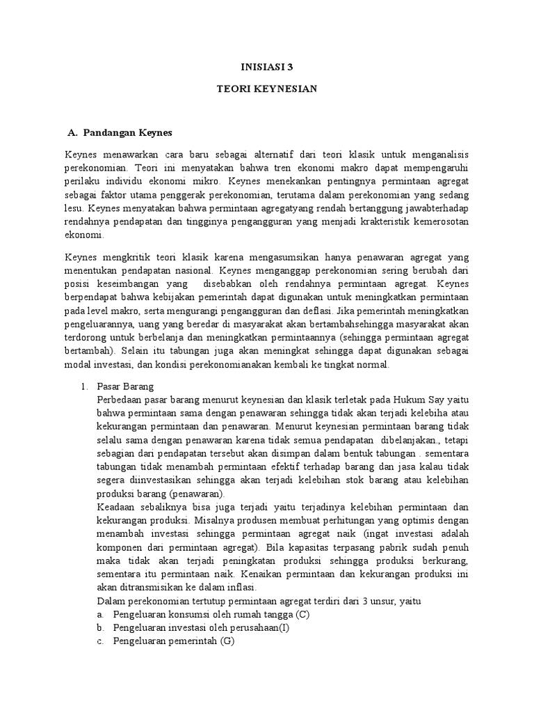 Teori Keynesian | PDF