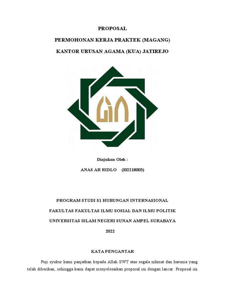 Proposal Magang | PDF