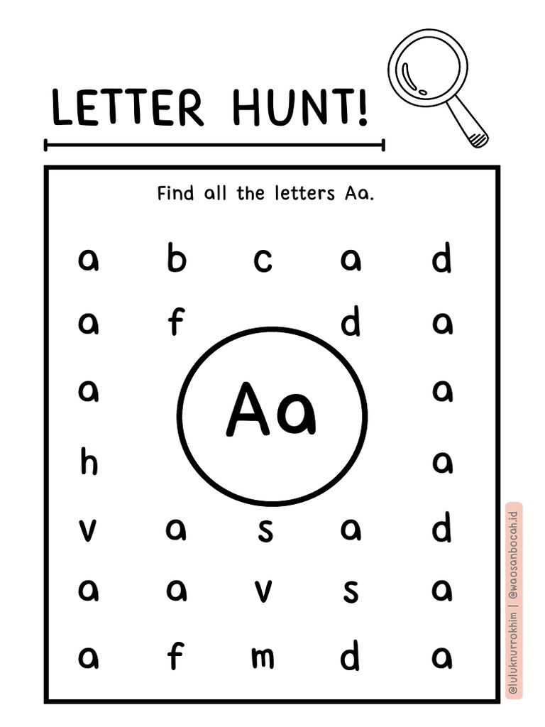 Letter Hunt Game | PDF | Linguistics | Languages Of Asia