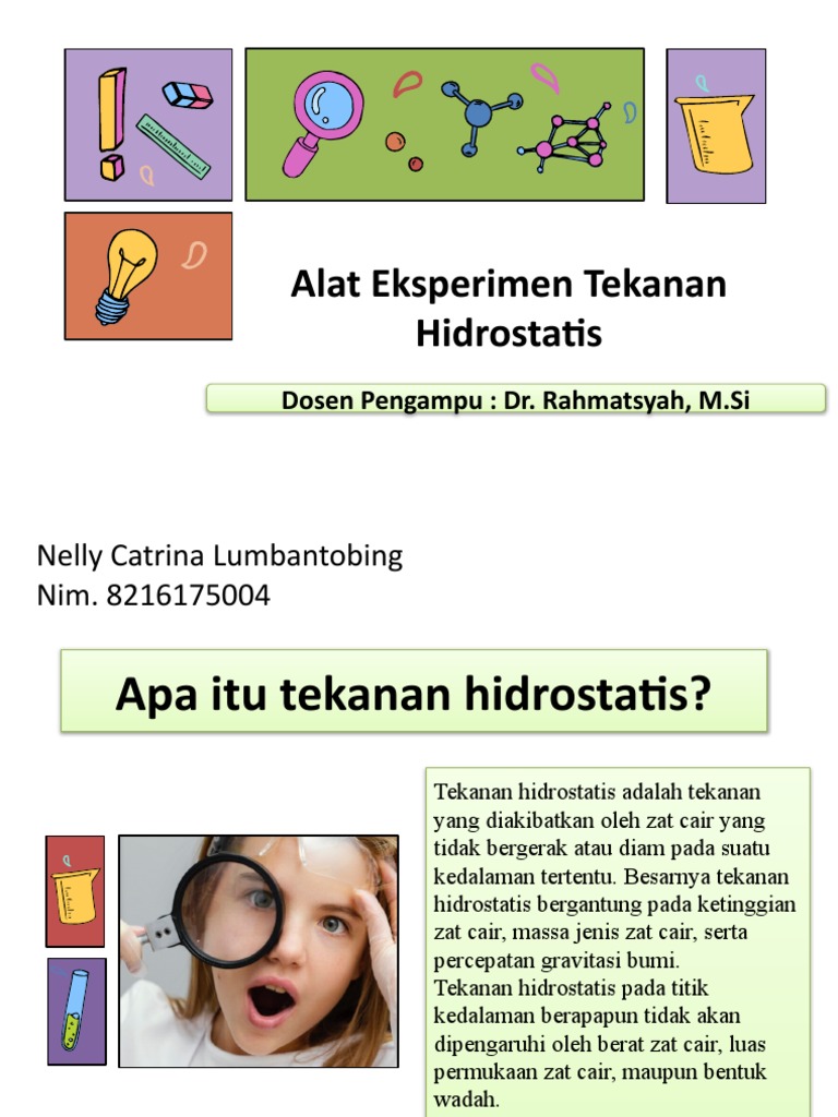 PPT. Alat Eksperimen Tekanan Hidrostatis | PDF | Seni | Sains & Matematika