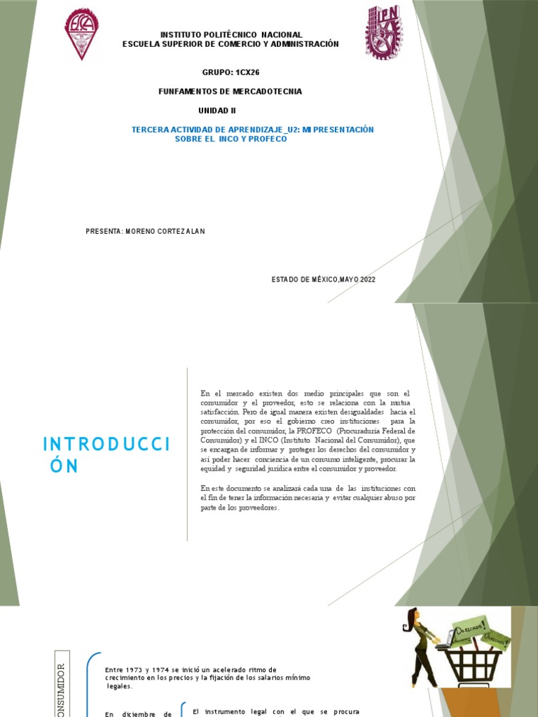 ACT.4.MERCADOTECNIA - Mi Presentaci N Sobre El INCO y PROFECO) | PDF | Los consumidores ...