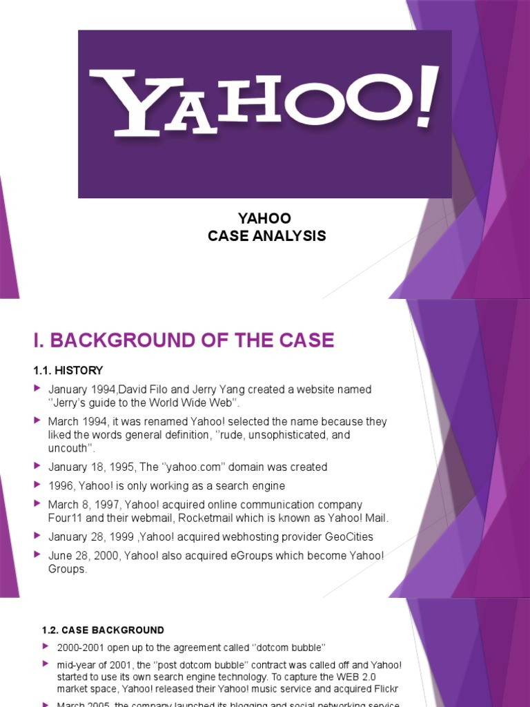 Yahoo Case Sample | PDF | Yahoo! | Web 2.0