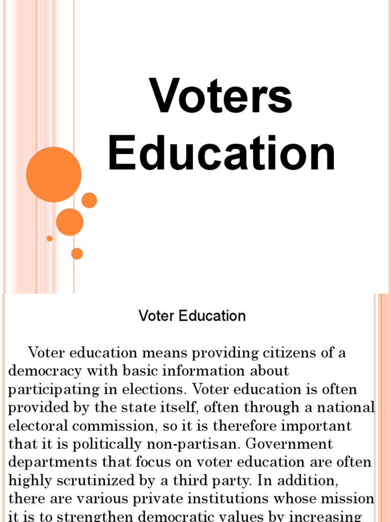Importance of Voter Education in the Philippines | PDF | Veto | Voting
