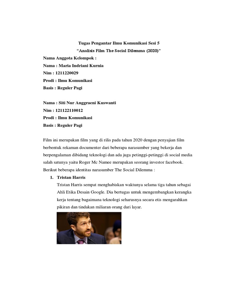 Analisis Film The Social Dilemma | PDF