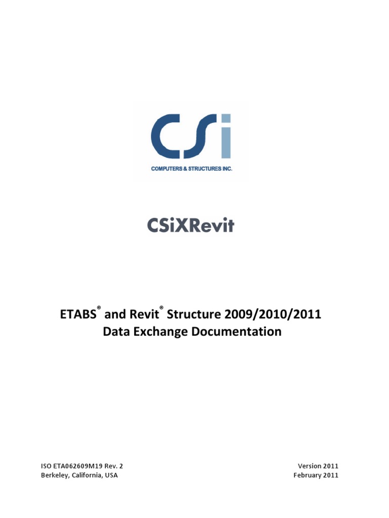 CSi XRevit | PDF | Autodesk Revit | Young's Modulus