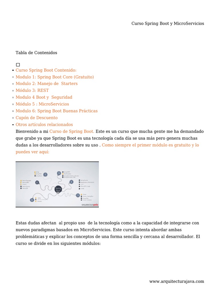 Curso de Spring Boot y Microservicios | PDF | Software | Desarrollo de ...