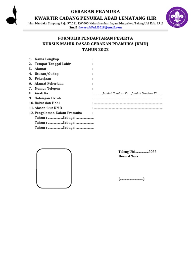 Formulir Pramuka | PDF