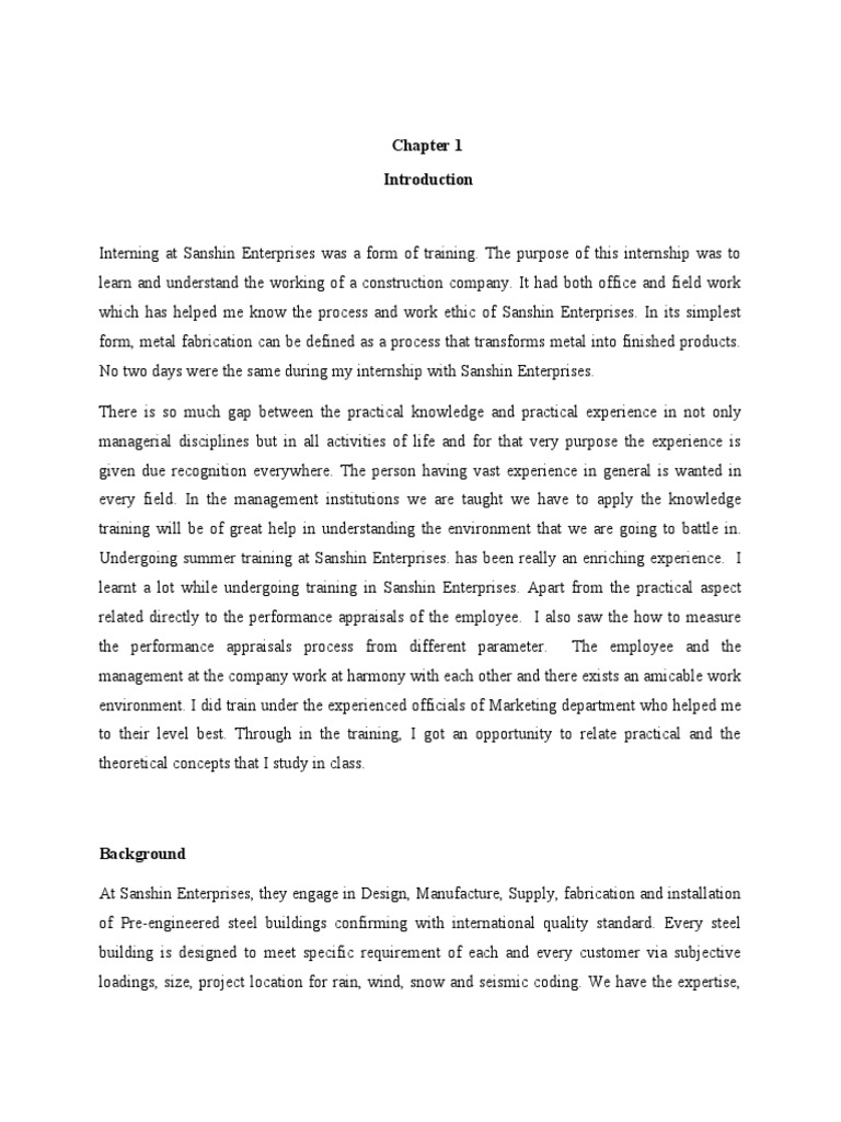 Project Internship | PDF | Marketing | Swot Analysis