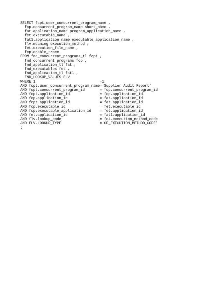 CP Details With Exceutable Query | PDF | Computers
