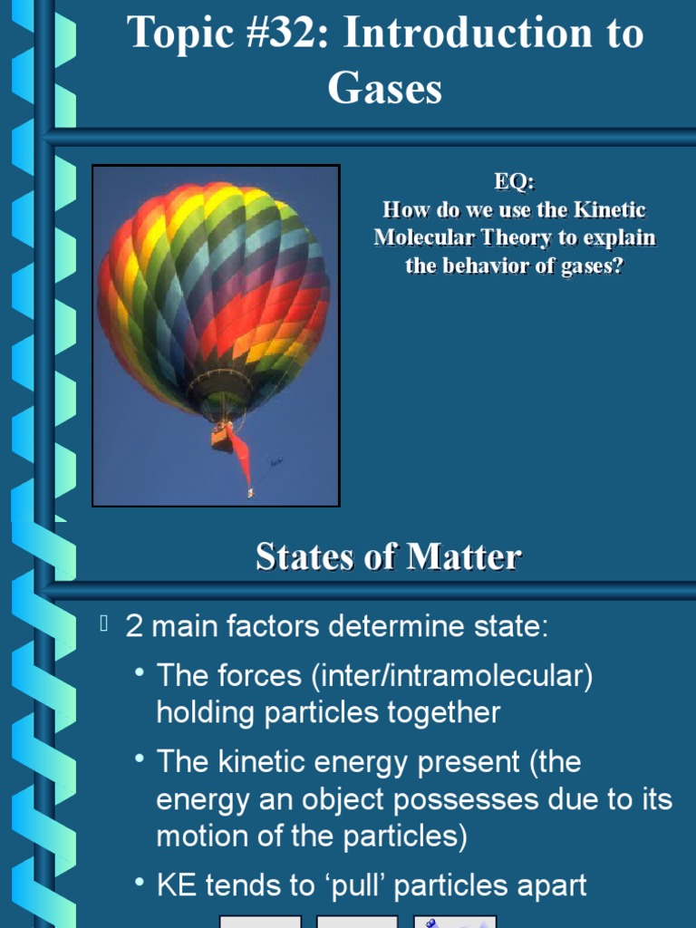Kinetic Molecular Theory of Gases Explained | PDF | Gases | Pressure