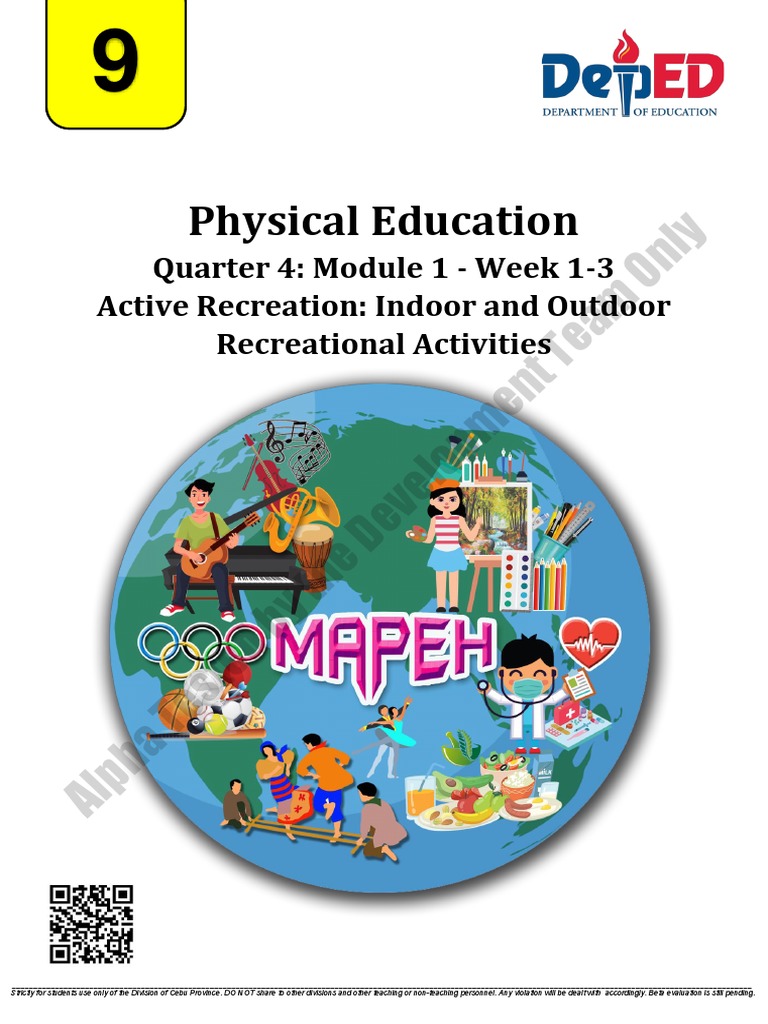 q4 Pe 9 Module 1 Weeks 1 3.alpha Tested | PDF | Heart Rate | Recreation