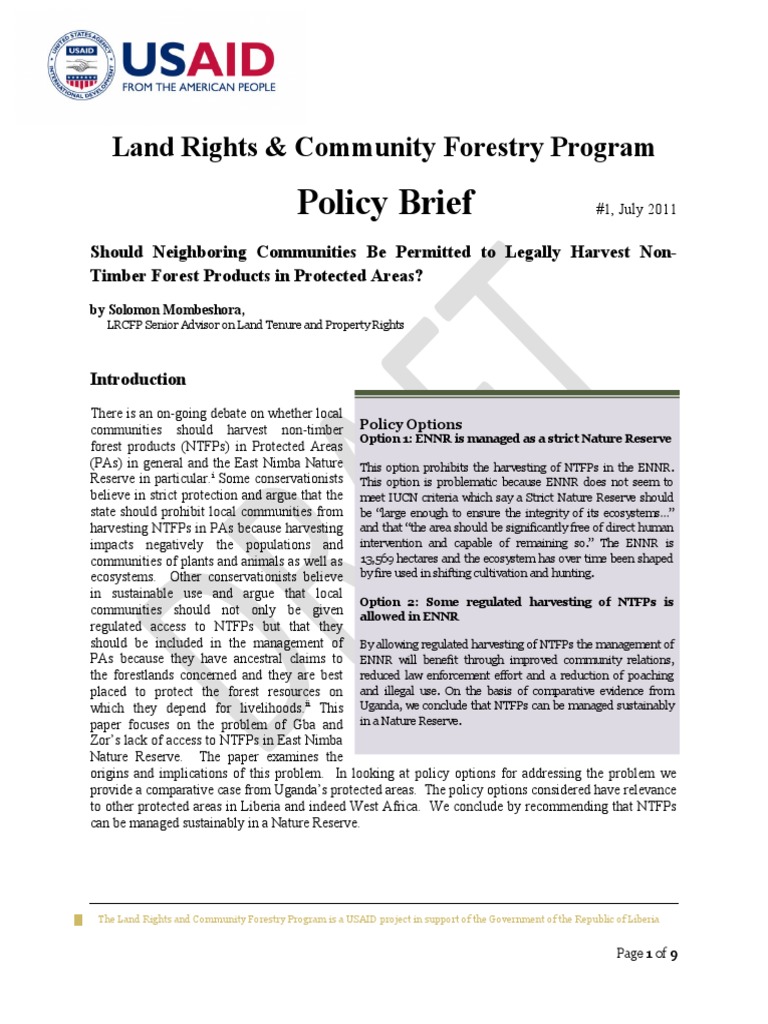 Policy Brief Template 20 | PDF | Poaching | Crime & Violence