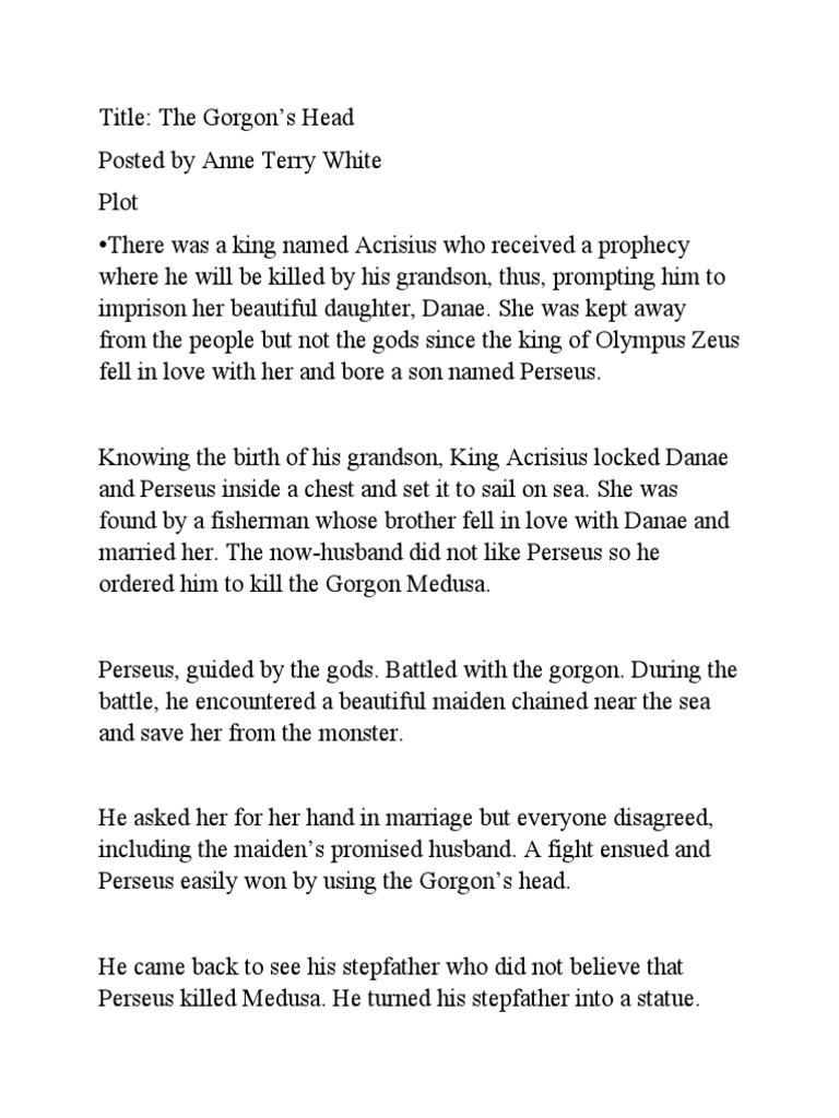 Document | PDF | Medusa | Mythological Characters