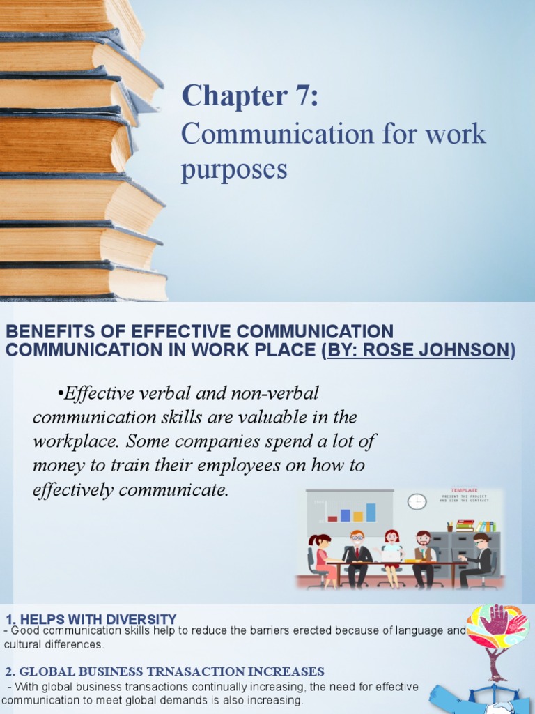 Chapter 7 Communication For Work Purposes | Download Free PDF ...