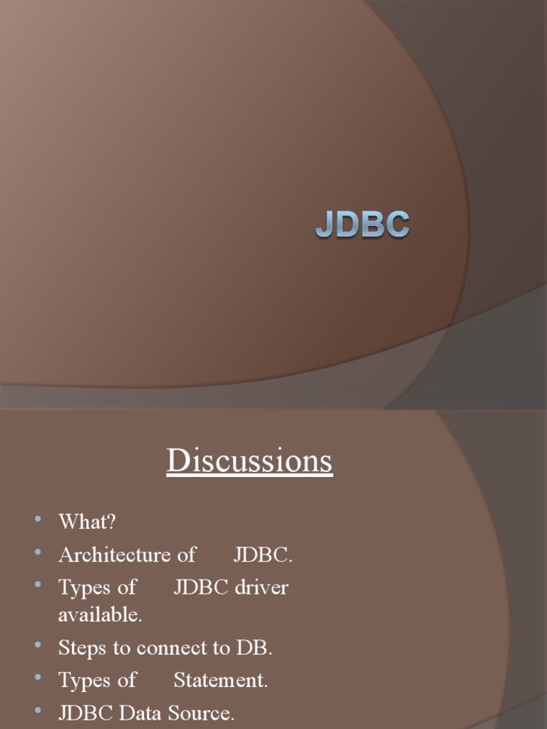 Jdbc Connectivity Pdf Software Engineering Data Management