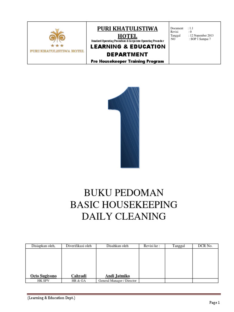 Basic Housekeeping 1 Pdf
