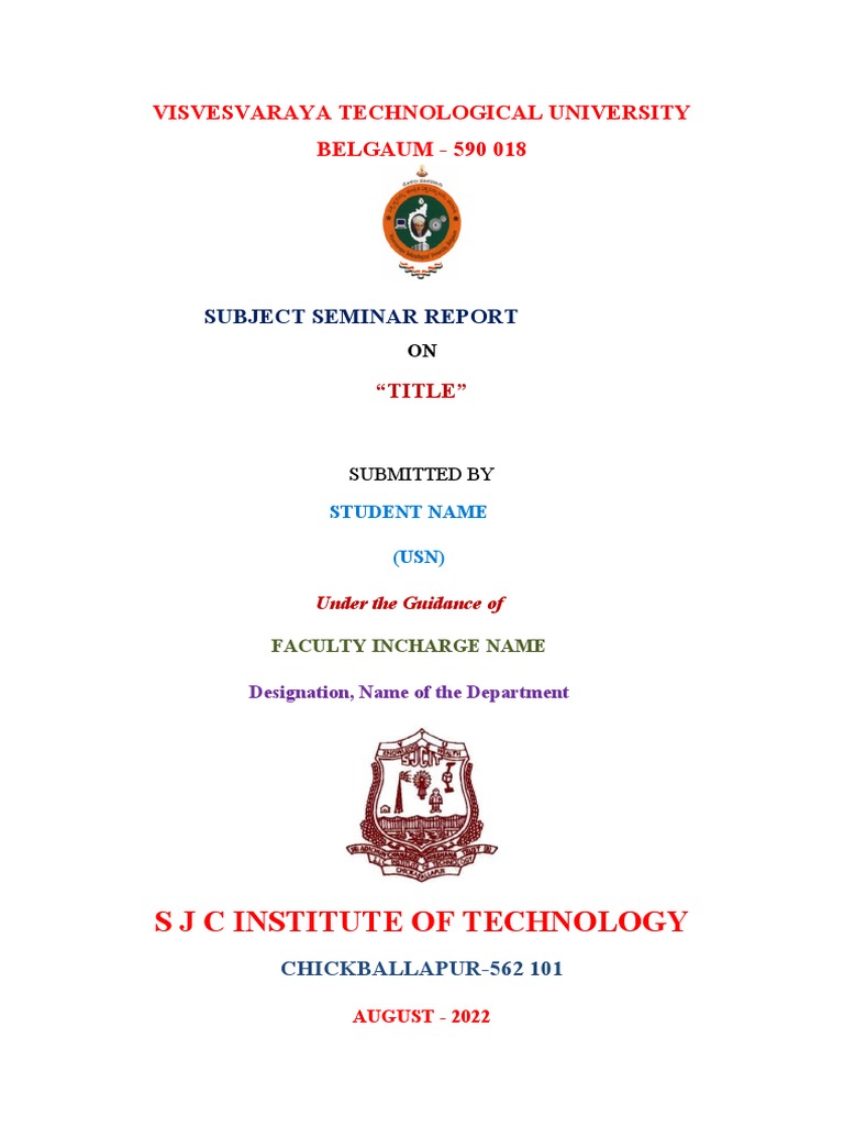 Technical Seminar Report Format-2 | PDF