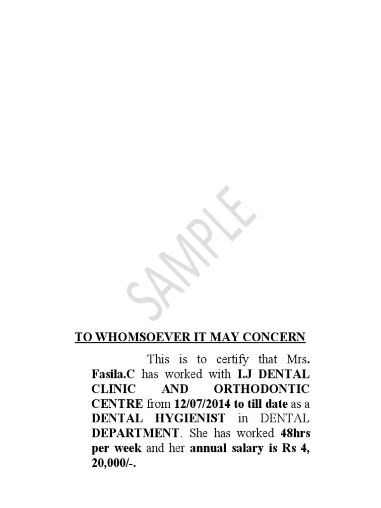 To Whomsoever It May Concern | PDF