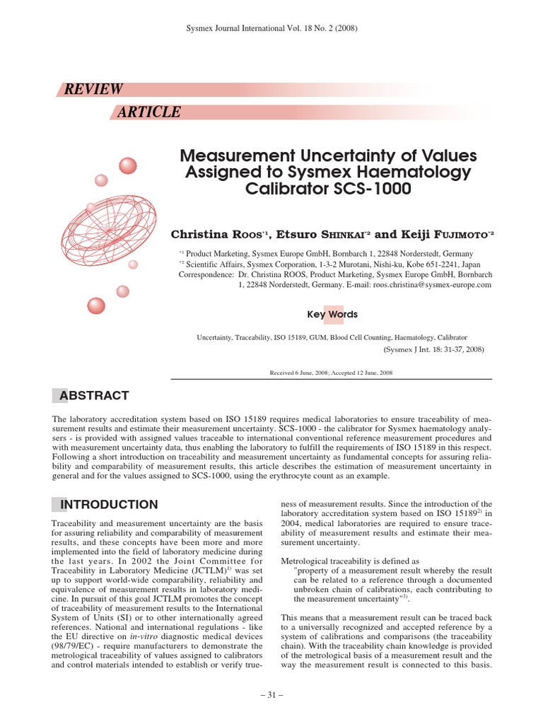 Measuring Accuracy and Uncertainty: Evaluating the Measurement ...