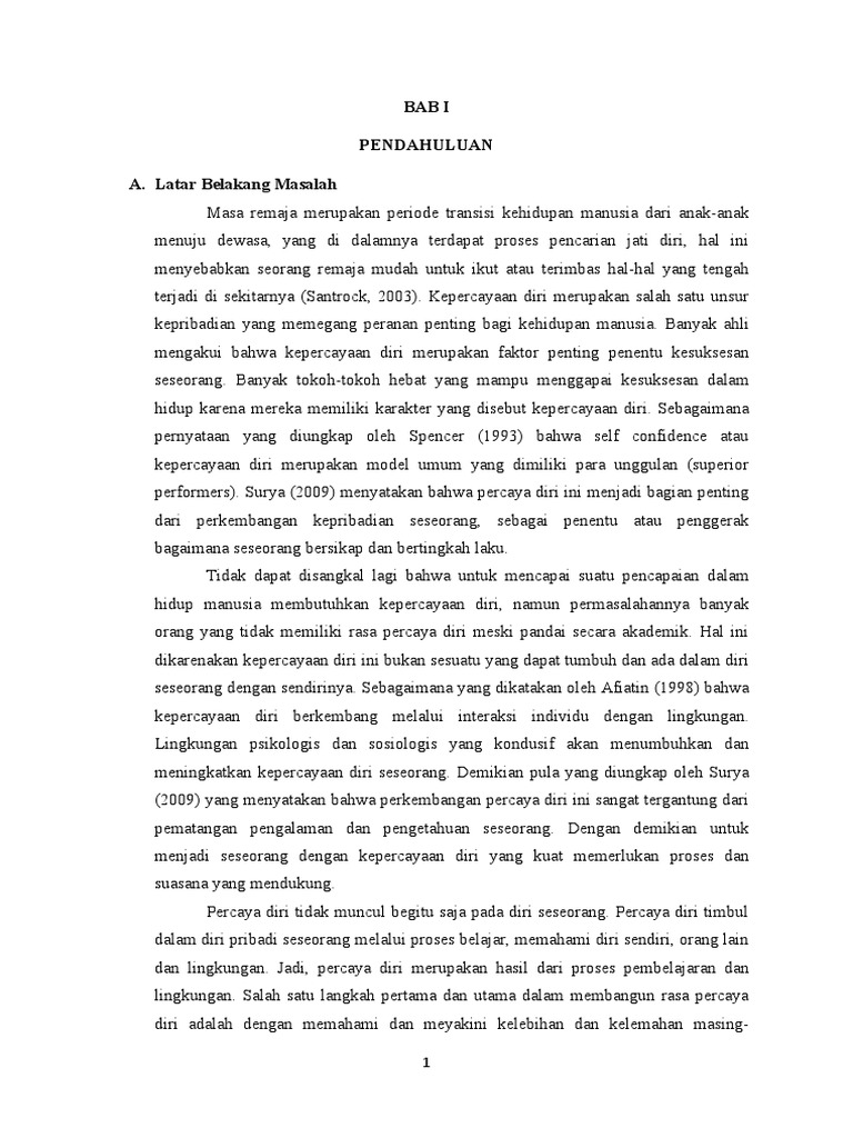 Hubungan Kepercayaan Diri Dengan Konformitas Remaja | PDF | Pengembangan Diri | Sains & Matematika