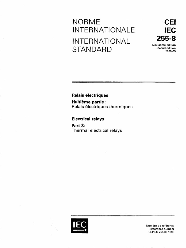 IEC (60255 8) Electrical Relays | PDF