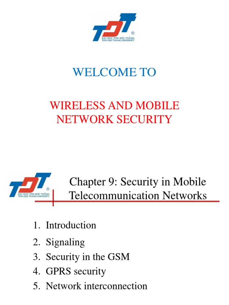 Part 9 - Security in Mobile Telecommunication Networks | PDF | Gsm ...