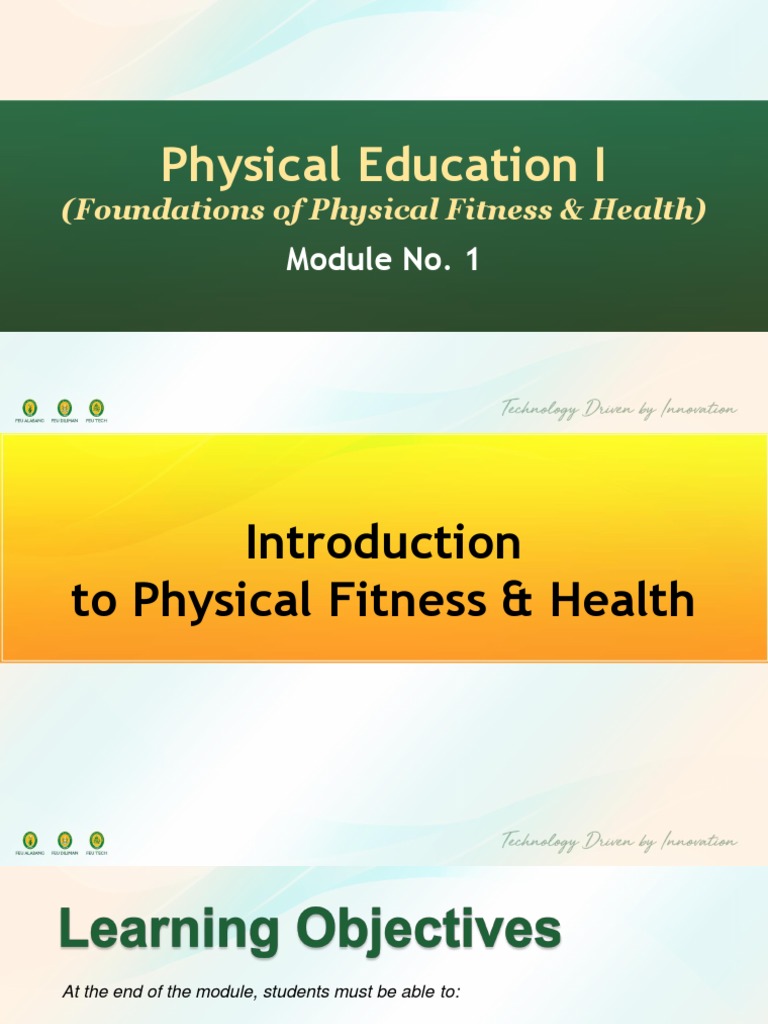 (M1-MAIN) Foundations of Fitness I-Introduction To Physical Fitness ...