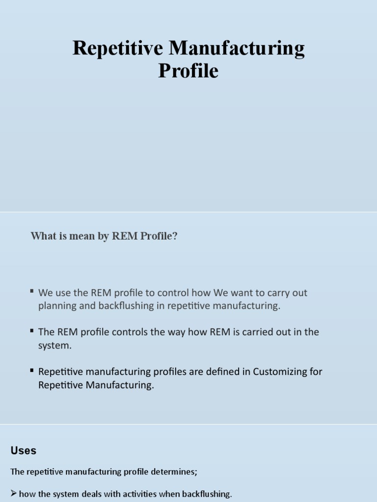 REM Profiles | PDF