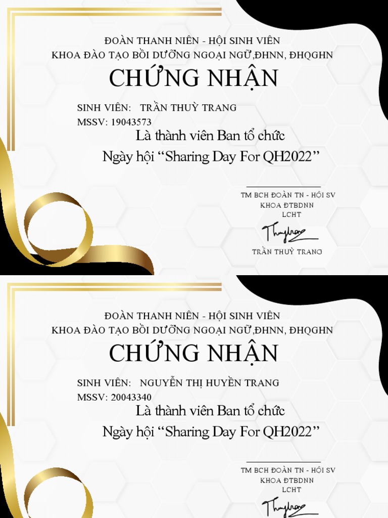 BTC Sharing Day Certificate | PDF