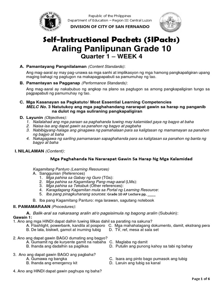 Q1 AP10 Week-4 | PDF