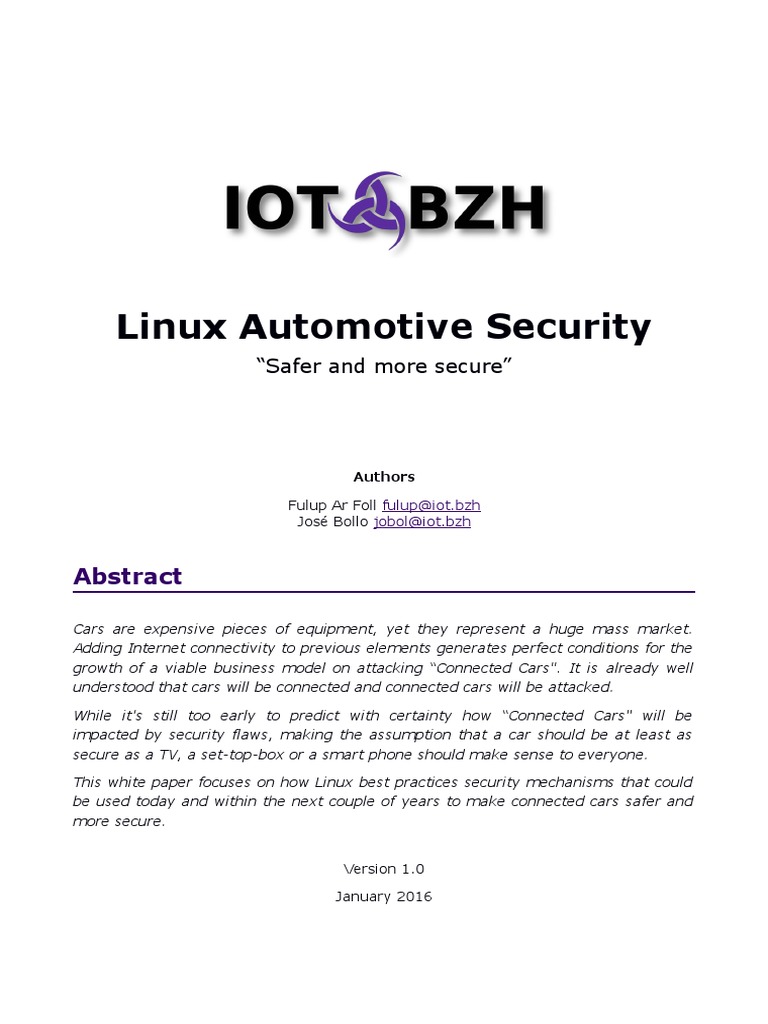 Linux Automotive Security v10 | PDF | Virtualization | Computer Security