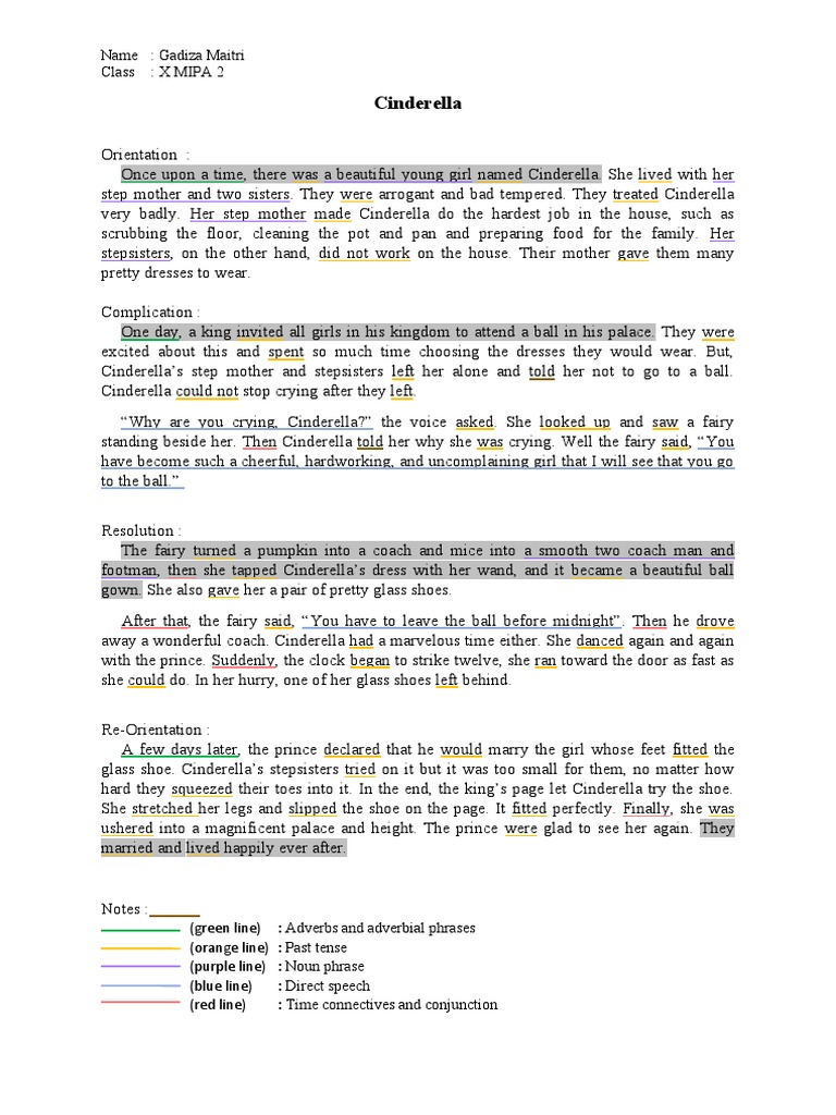 Narrative Text Cinderella | PDF | Cinderella | Linguistics