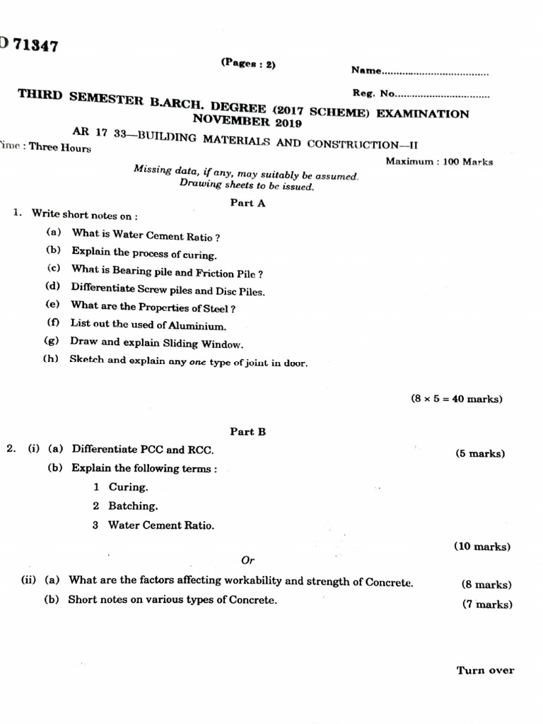 S3 Question Papers | PDF