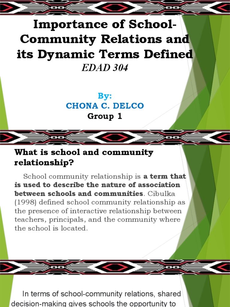 Importance of School Community Relations | PDF | Teachers | Teaching Method