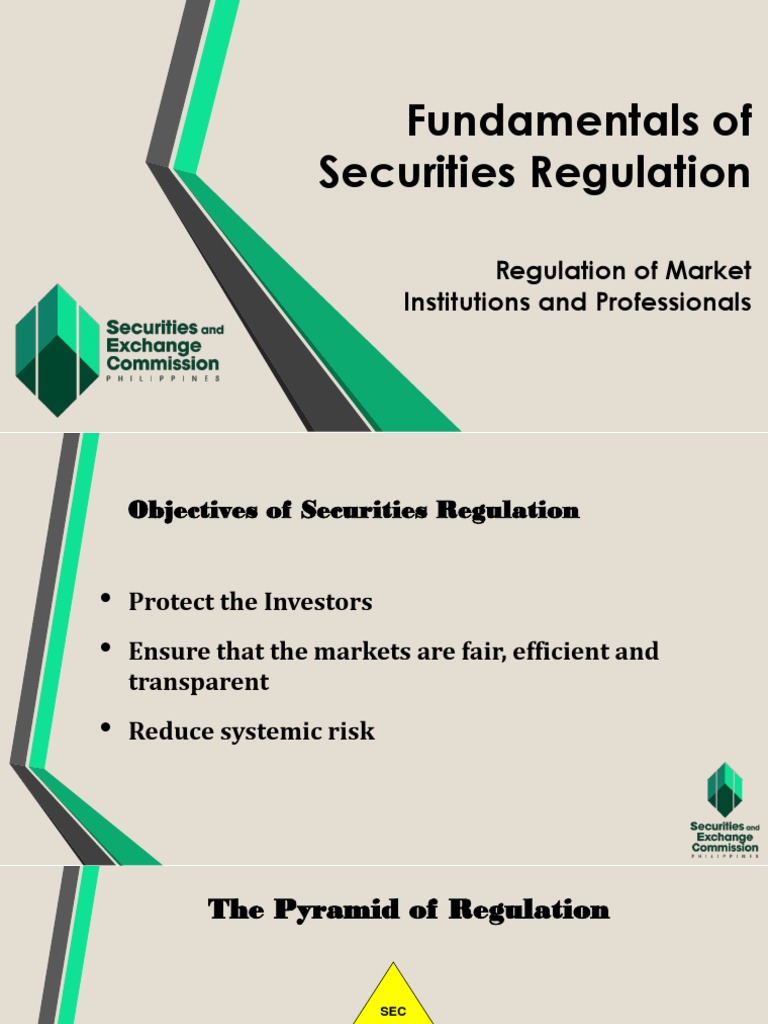 Securities Regulation Fundamentals in the PH | PDF | Securities ...