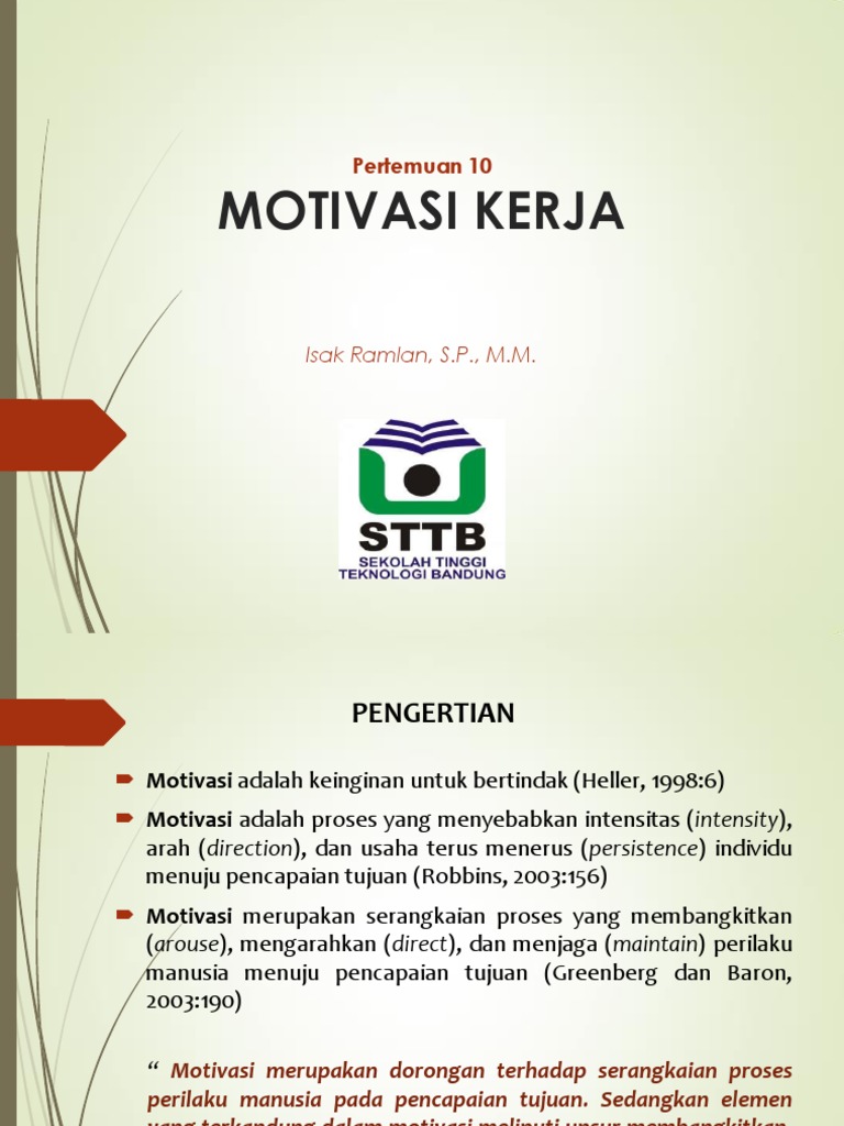 Motivasi Kerja | PDF