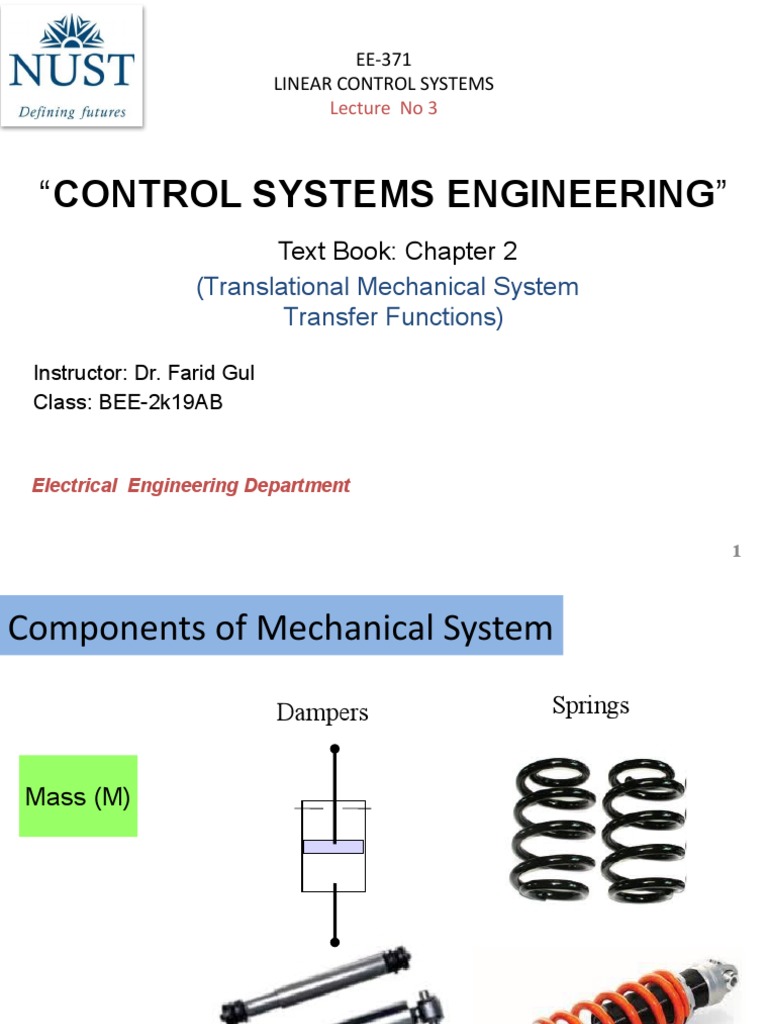 Lecture 03 Translational Mechanical Systems | PDF | Force | Mechanical Engineering