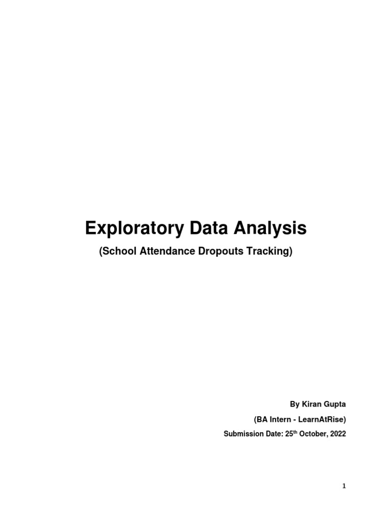 Exploratory Data Analysis (EDA) - 2.1 | PDF | Categorical Variable | Data Analysis
