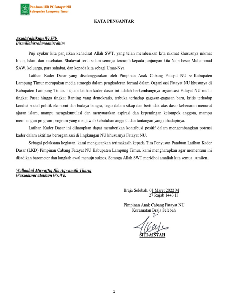 Panduan LKD FNU | PDF