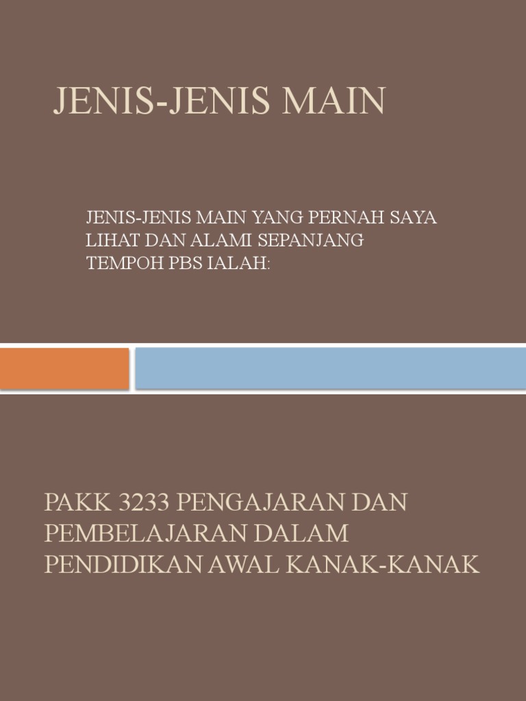Jenis Jenis Main | PDF