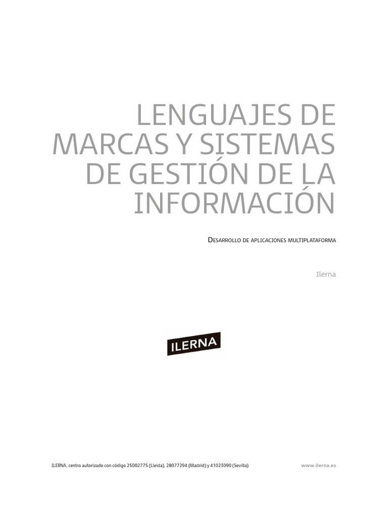 Lenguaje de Marcas | Descargar gratis PDF | Xml | Lenguaje de marcado