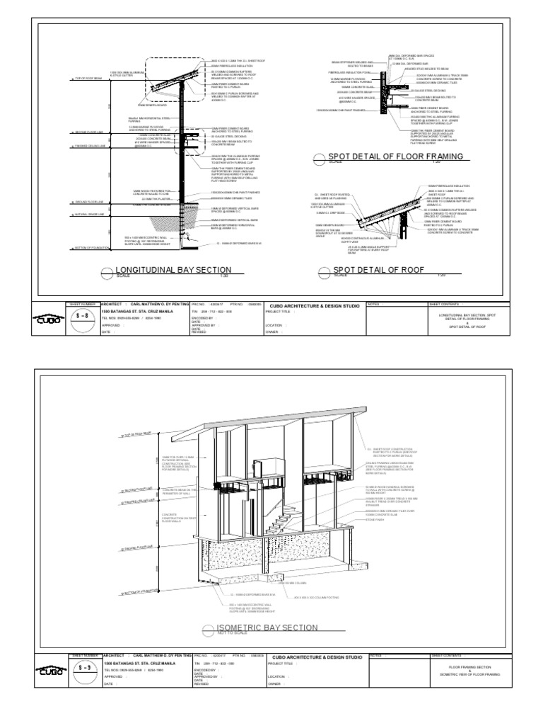Detail Drawing of Multi-Story Building Framing Showing Roof, Floor, and Wall Construction ...