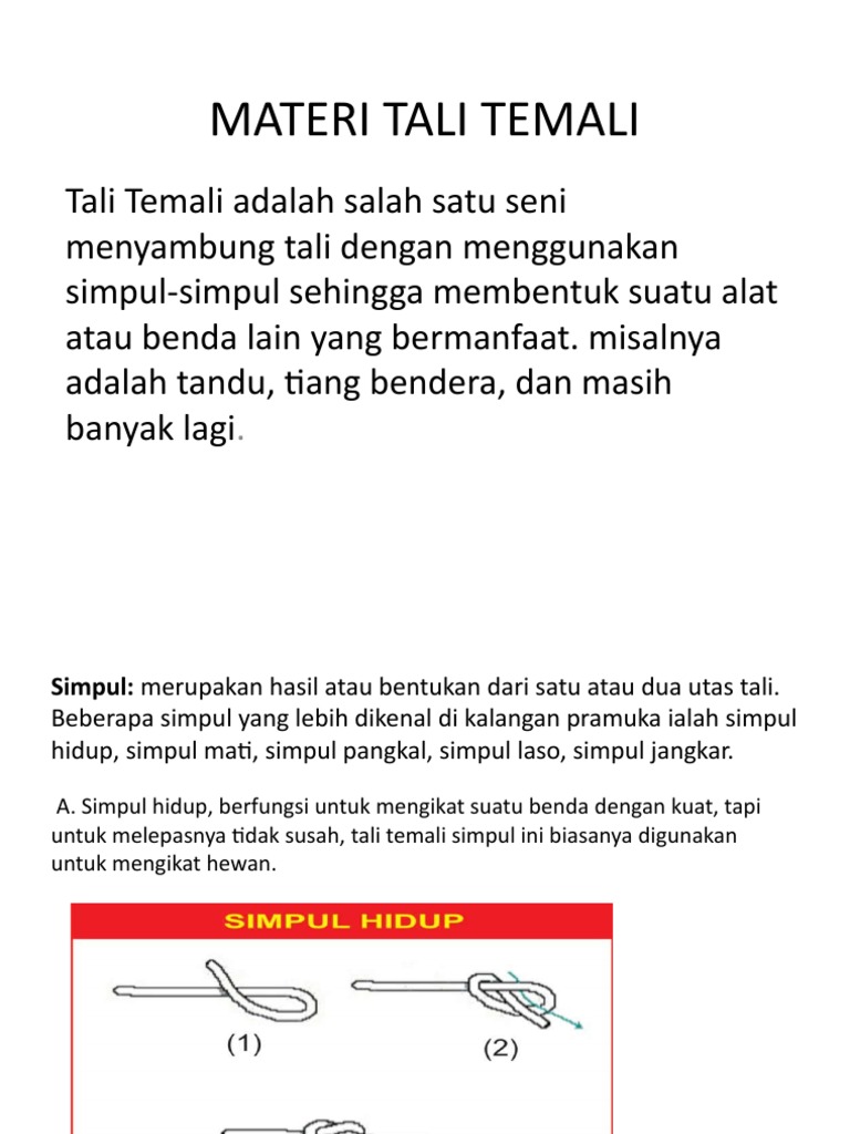 Materi Tali Temali | PDF