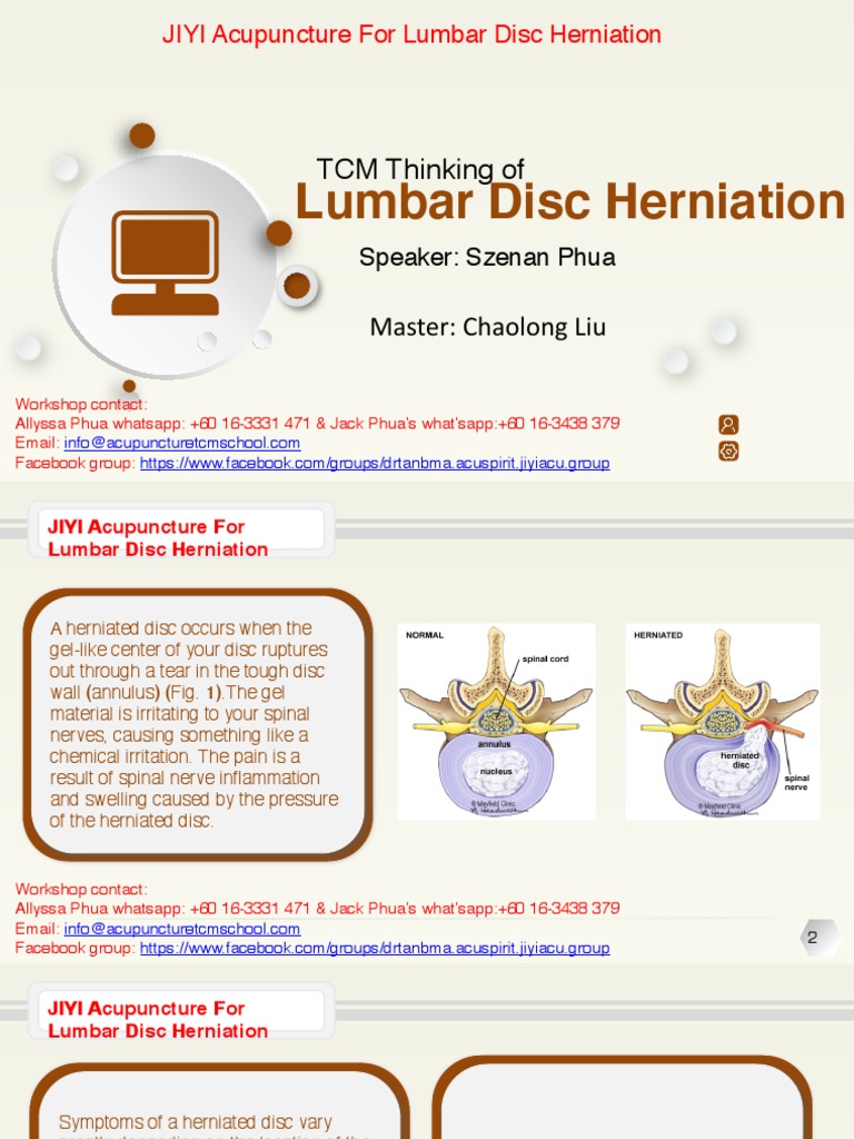 1 JIYI Acupuncture For Lumbar Disc Herniation | PDF | Diseases And Disorders | Neurology