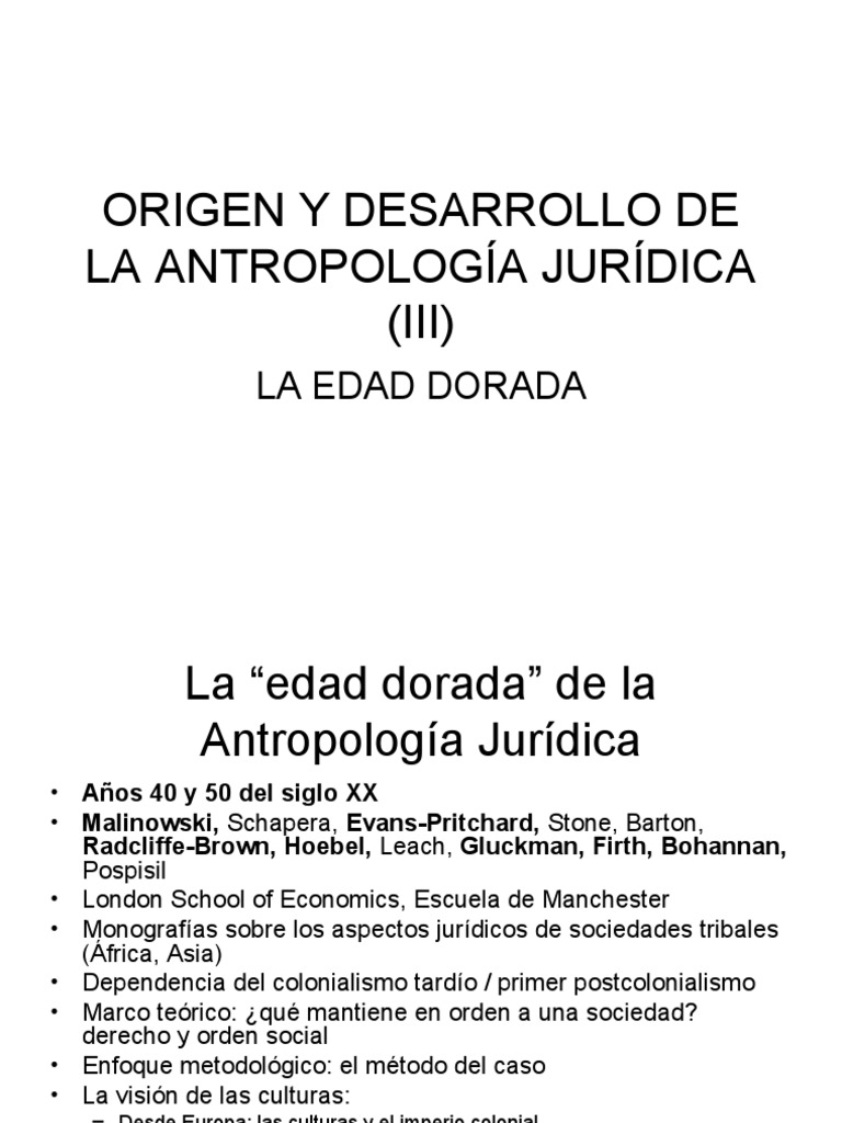 Origen y Desarrollo de La Antropolog A Jur Dica III 2016 | PDF ...