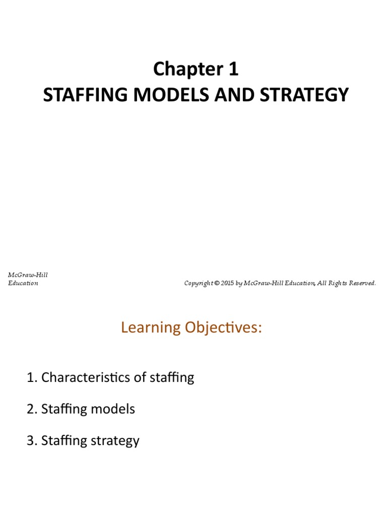 Chapter 1 - Staffing Models and Strategy | Download Free PDF | Human ...