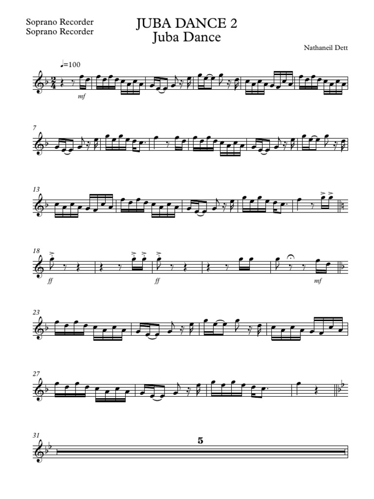 JUBA DANCE 2 - Soprano Recorder | PDF