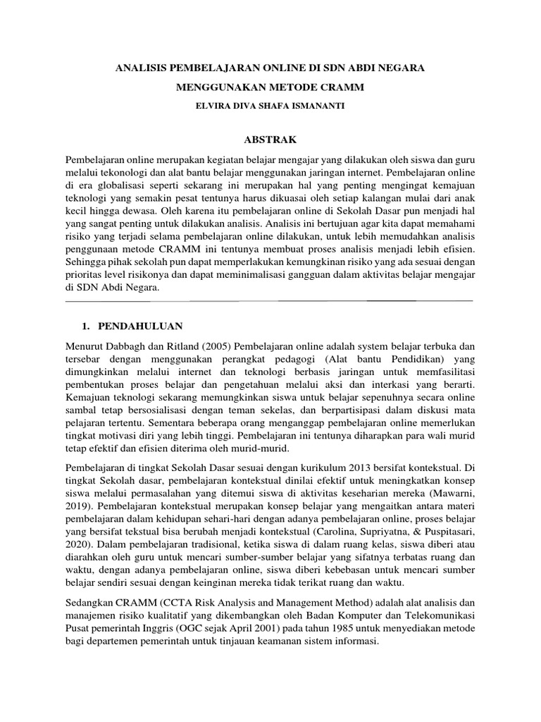 Elvira - Metode Cramm | PDF